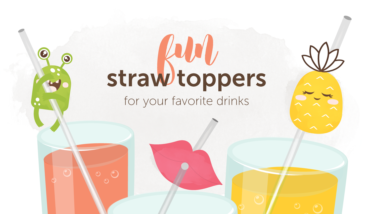 12 Fun Straw Toppers for Your Favorite Drinks - Shari's Berries Blog
