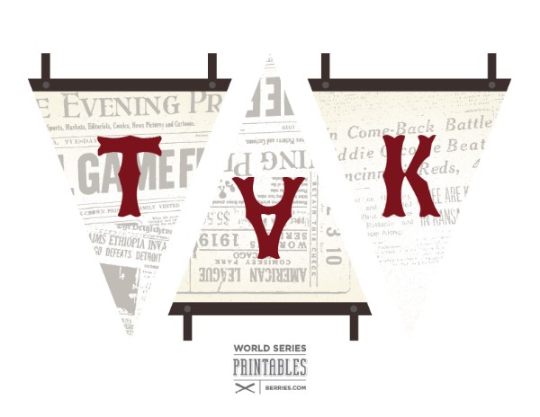 World Series Party Printables